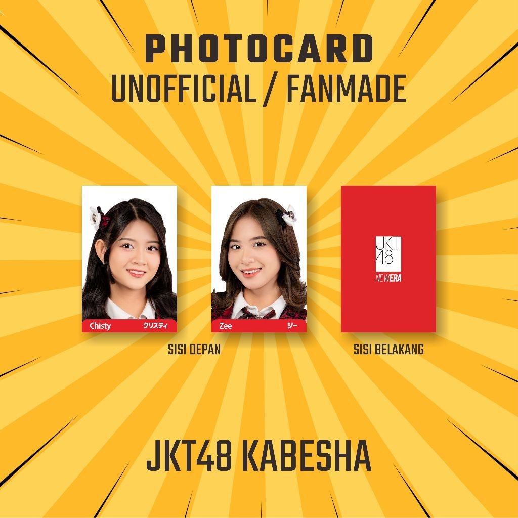 Jual Photocard JKT48 Member Unofficial / Fanmade PC Edisi "KABESHA 2024" | Shopee Indonesia
