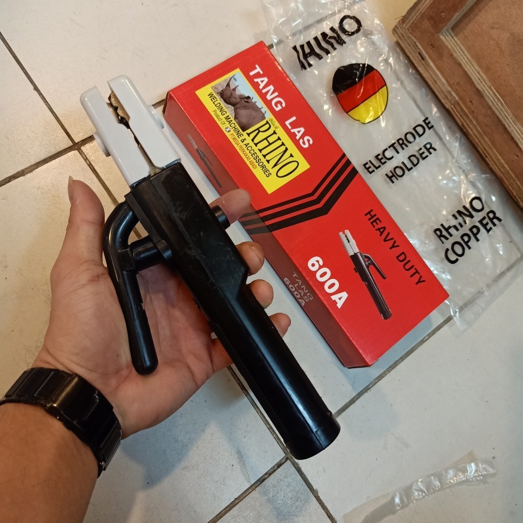 Jual Rhino copper tang las 600a / stang las 600 a / electrode holder ...