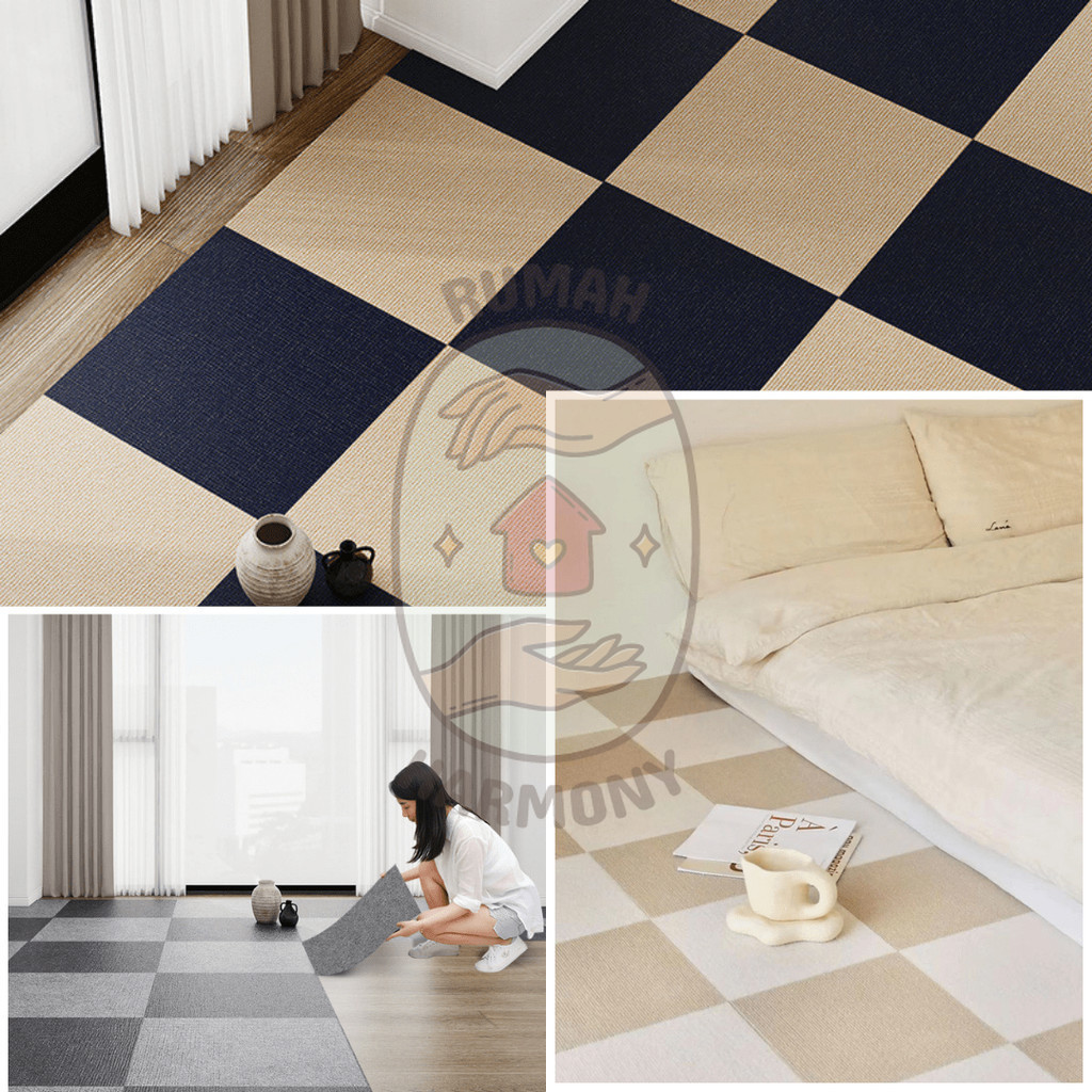 Jual Puzzle Carpet Soft Dalam Ruangan Karpet DIY Lembut Motif Polos ...
