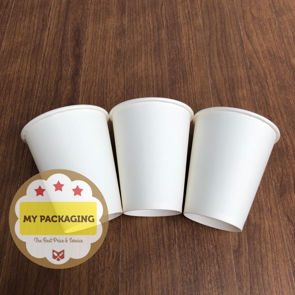 Jual Paper Cup 8oz polos 50pcs Gelas Kertas Kopi Tahan Panas 240ml Coffee 8 oz - [ COD ...
