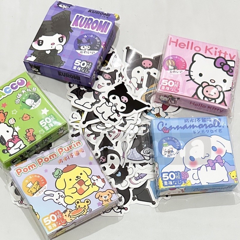 Jual 50 PCS PER BOX STICKER SATUAN AESTHETIC SANRIO HELLO KITTY ...