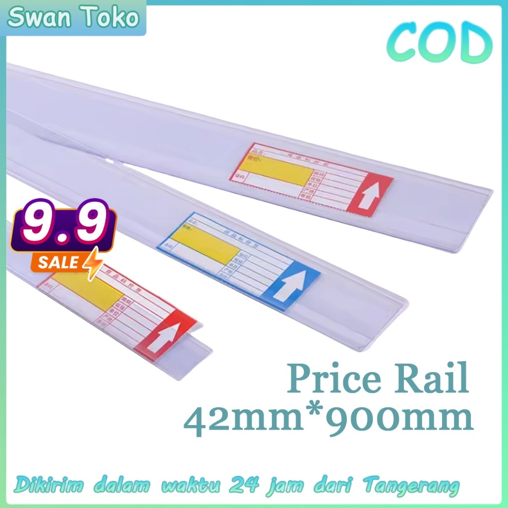 Jual 90cm Klip Label Hargak/Price Rail Shelf/Minimarket Klip Pemegang ...