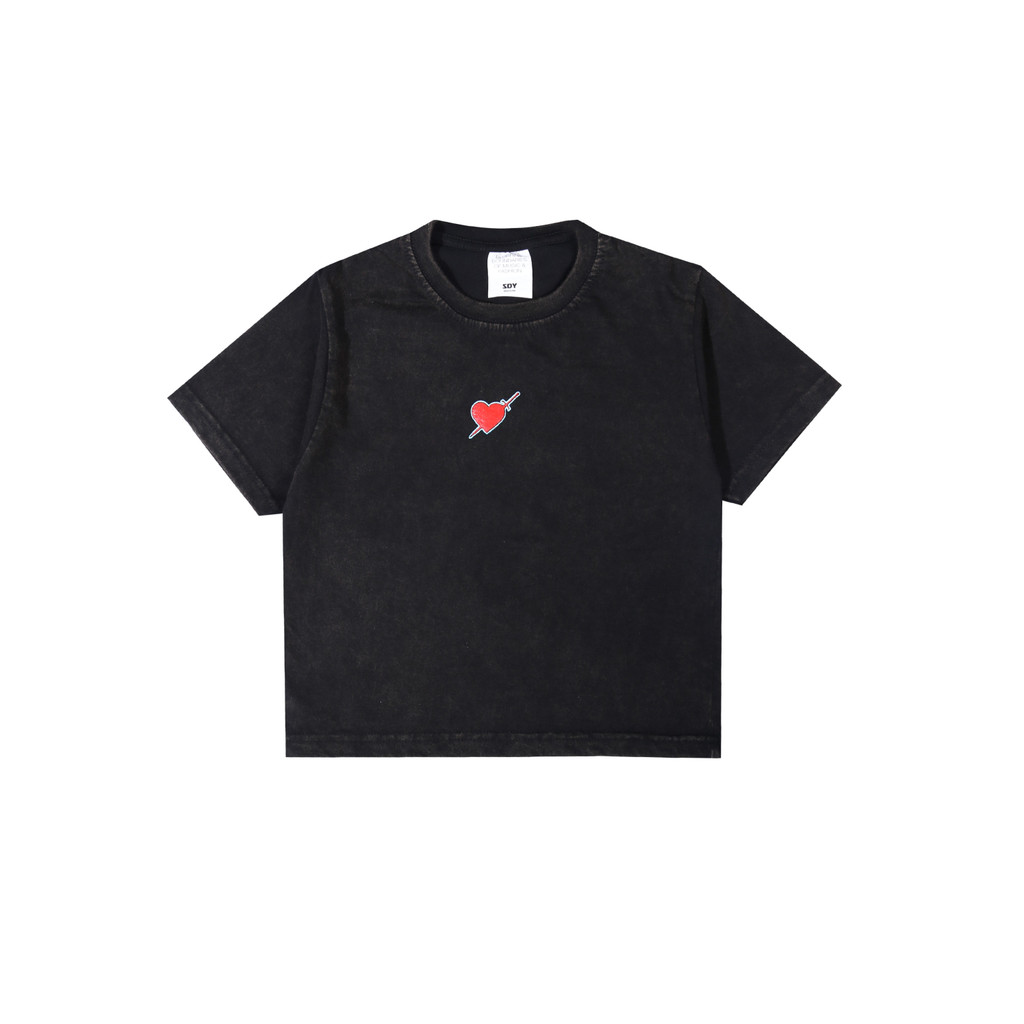 Jual Romantic Echoes - Pertikaian Washed - Baby Tee - Black | Shopee ...