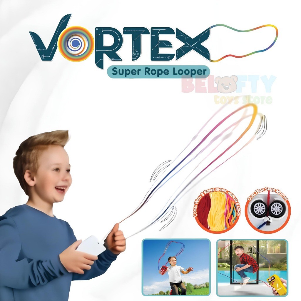 Jual Mainan anak Vortex Super Rope Looper Zip String Kecepatan Angin ...