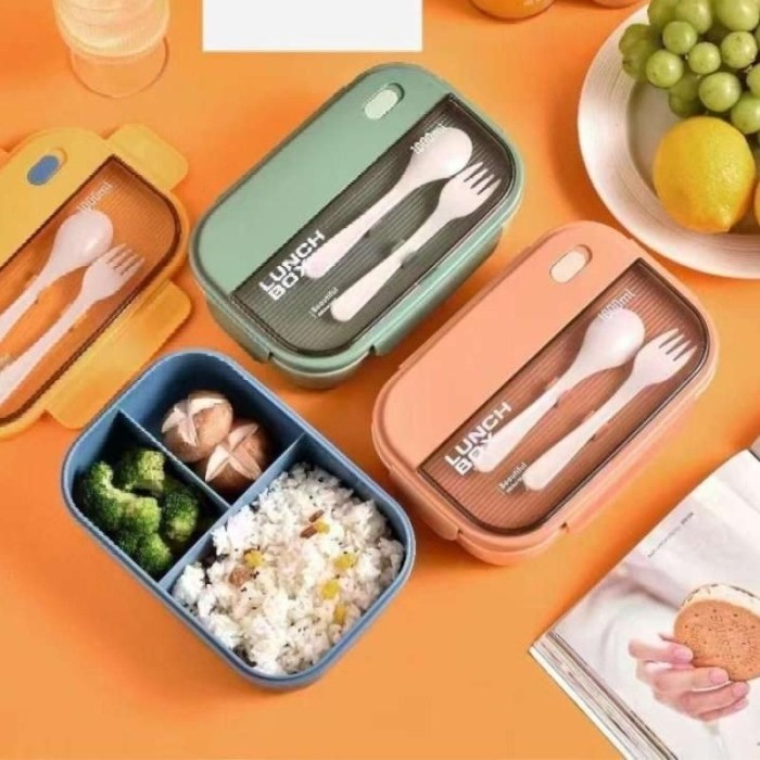 Jual TEMPAT MAKAN SET KOTAK MAKAN LUNCH BOX BPA FREE 1000 ML 2 SEKAT | Shopee Indonesia