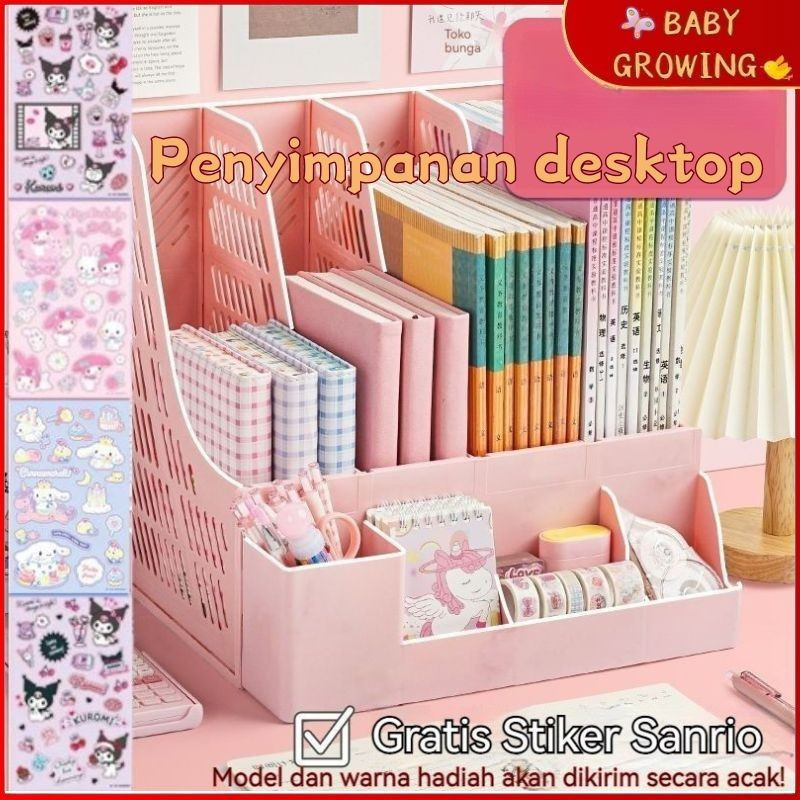 Jual (Free Stiker Sanrio) Desktop Organizer File Organizer Rak Buku ...