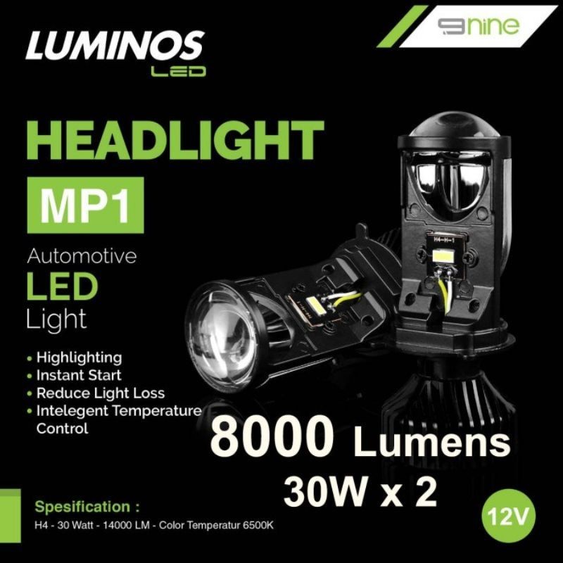 Jual LAMPU LED UTAMA MOBIL MINI PROJEKTOR CUT OFF H4 Hi LOW MP1 NINE ...