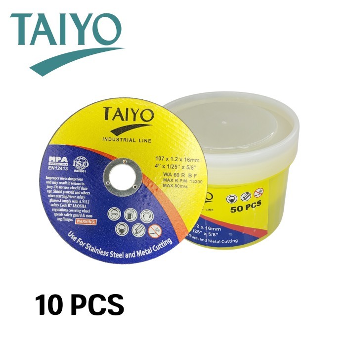 Jual Batu Gerinda 4 Inch TAIYO Yellow Line Potong 107 X 1.2 Mata ...