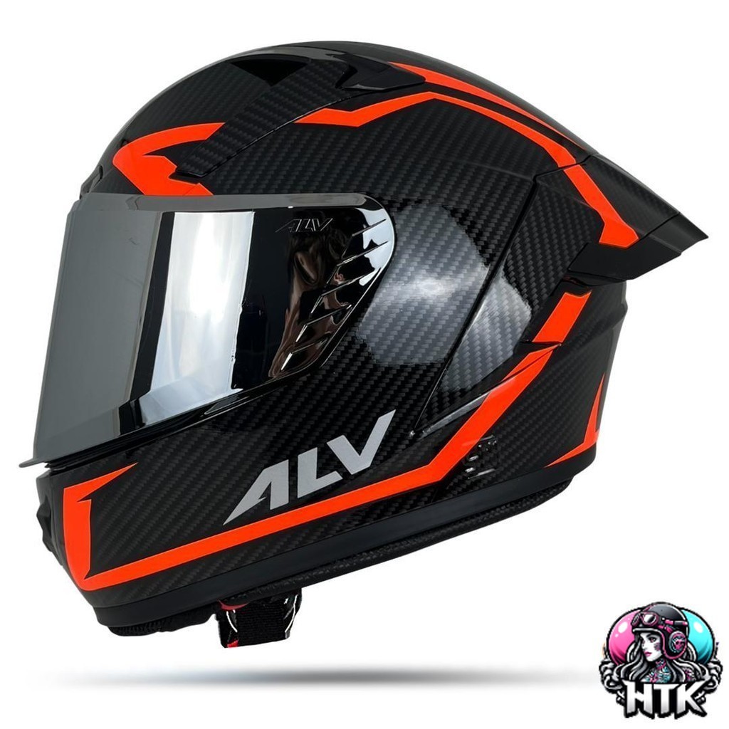 Jual HELM ALV GENESIS MOTIF NEW CARBON FULL FACE SINGLE VISOR | Shopee ...