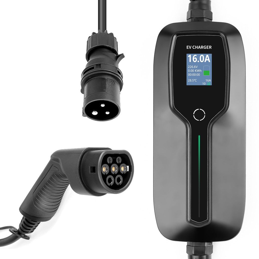 Jual EV Charger Type 2 10/16A Switchable Portable EVSE EV Charging Box ...