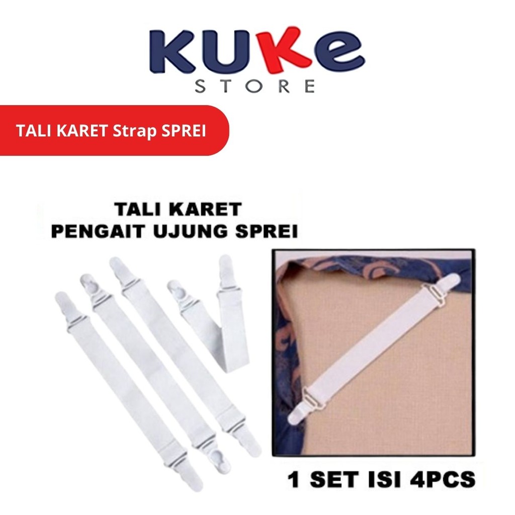 Jual TALI KARET Strap SPREI Ujung Kasur Sheet GRIPPERS Pengait Jepitan ...