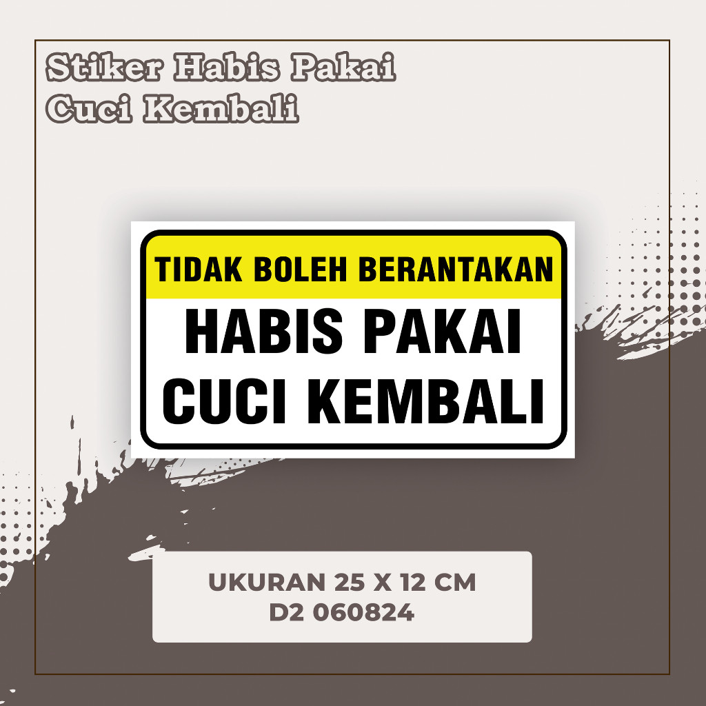 Jual STIKER HABIS PAKAI CUCI KEMBALI multi Sticker | Shopee Indonesia