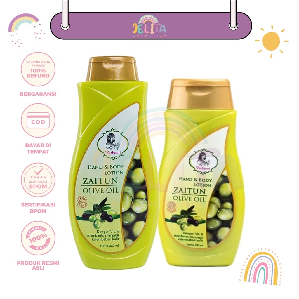 Jual 𝓳𝓮𝓵𝓲𝓽𝓪 - Purbasari Hand & Body Lotion Zaitun Olive Oil | Shopee ...