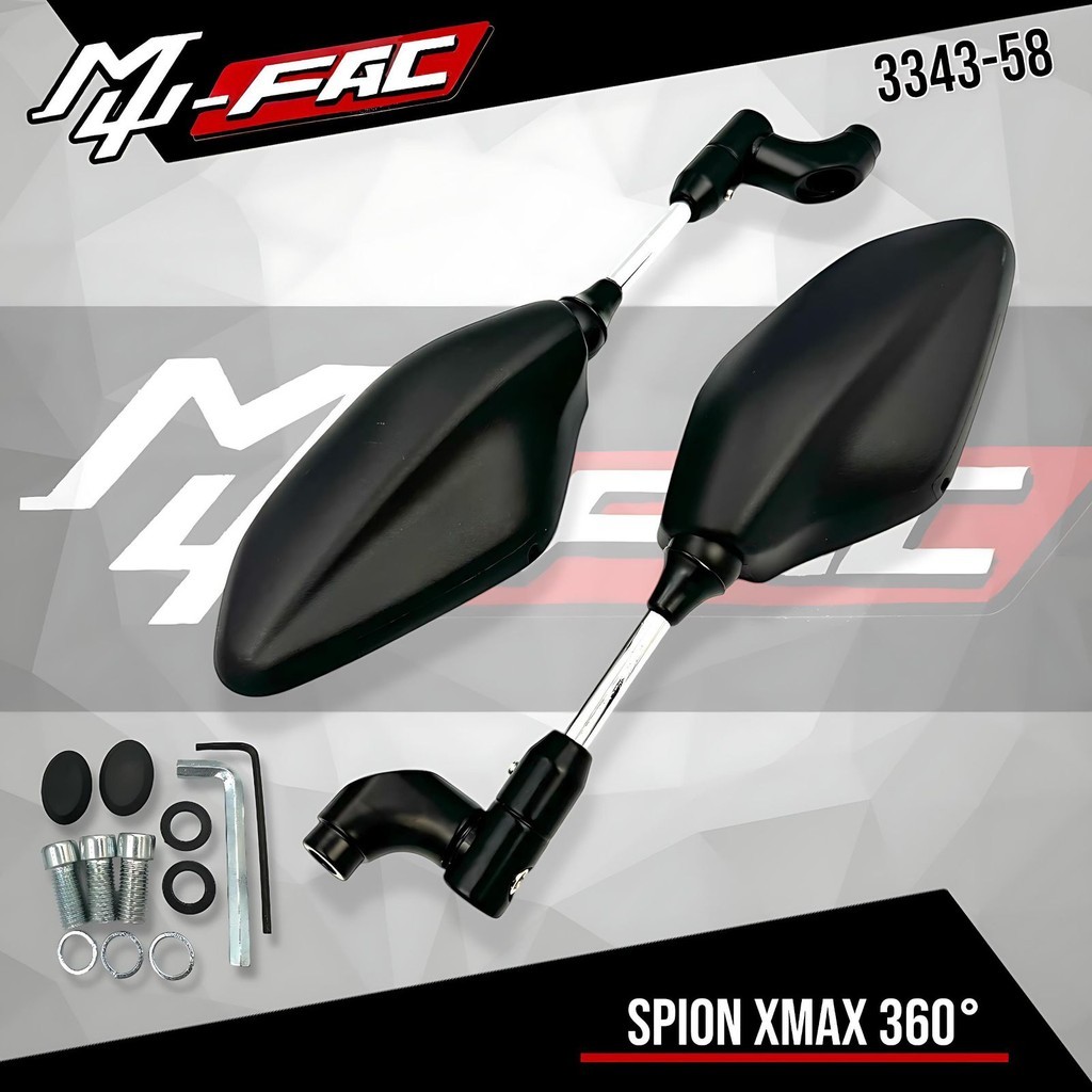Jual Spion MUFAC Model Standar XMAX 360 Derajat Universal Motor YAMAHA ...