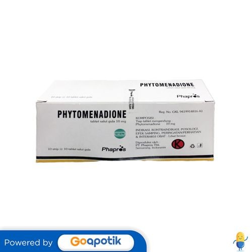 Jual Phytomenadione Phapros 10 Mg Box 100 Tablet | Shopee Indonesia