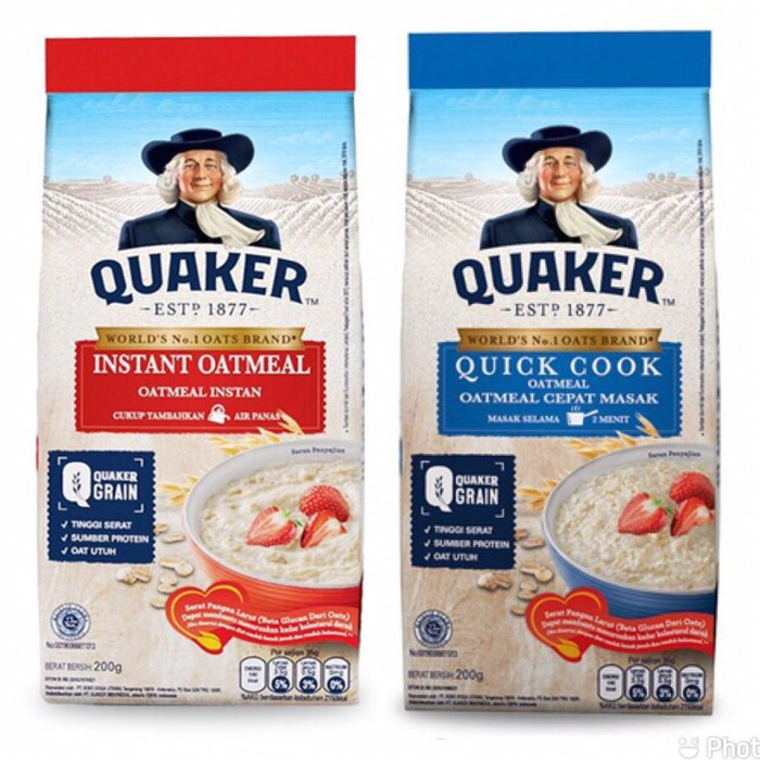 Jual Quaker Oatmeal Oat 200 Gram | Shopee Indonesia