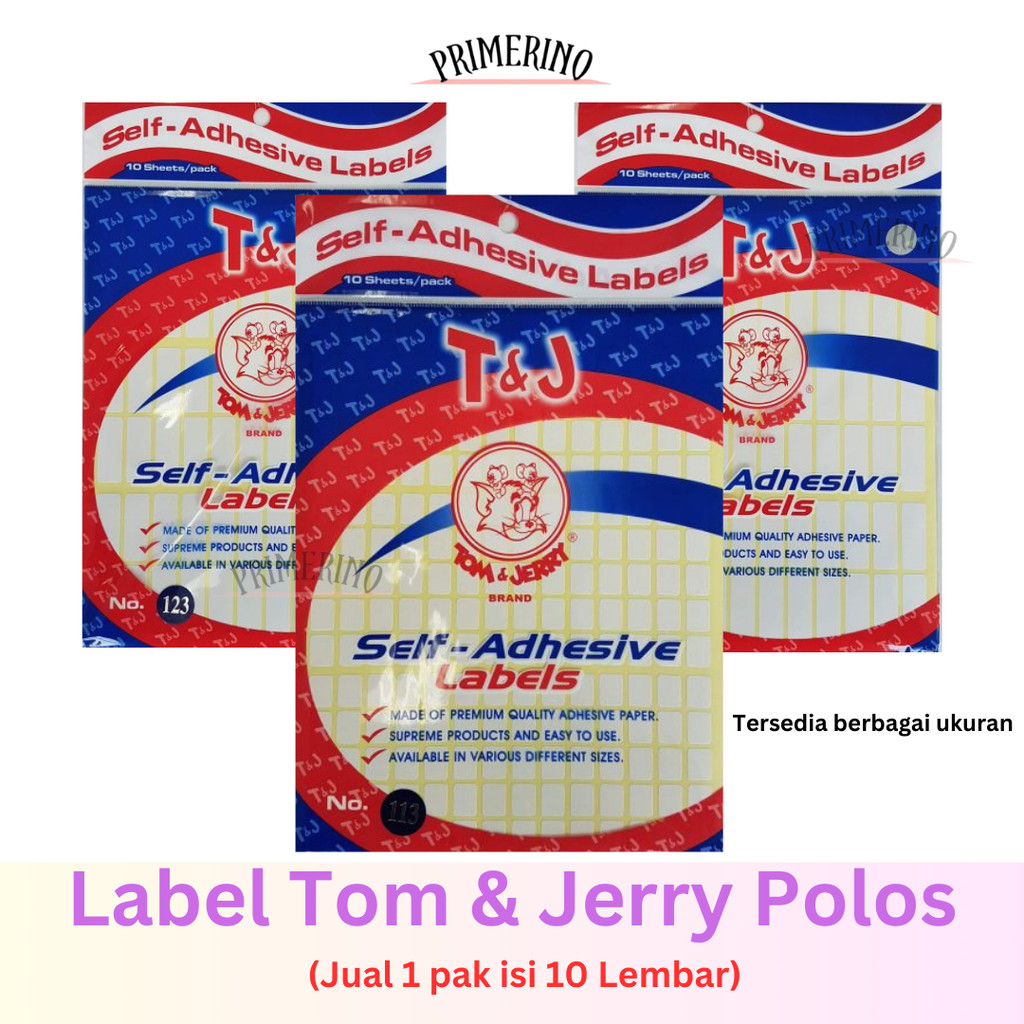 Jual Label Tom and Jerry T&J No 99 103 104 107 109 112 121 123 127 Tom&Jerry / Kertas Sticker ...