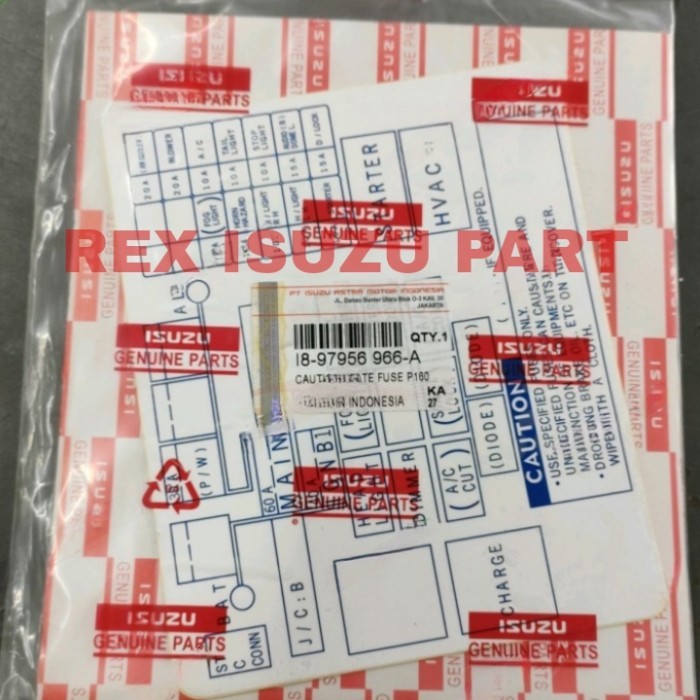 Jual Stiker sticker sikring warning Isuzu panther bagian depan kabin ...