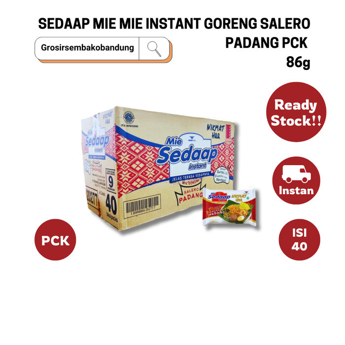 Jual SEDAAP MIE MIE INSTANT GORENG SALERO PADANG PCK 86g - 1 Dus - Kota Bandung | Shopee Indonesia