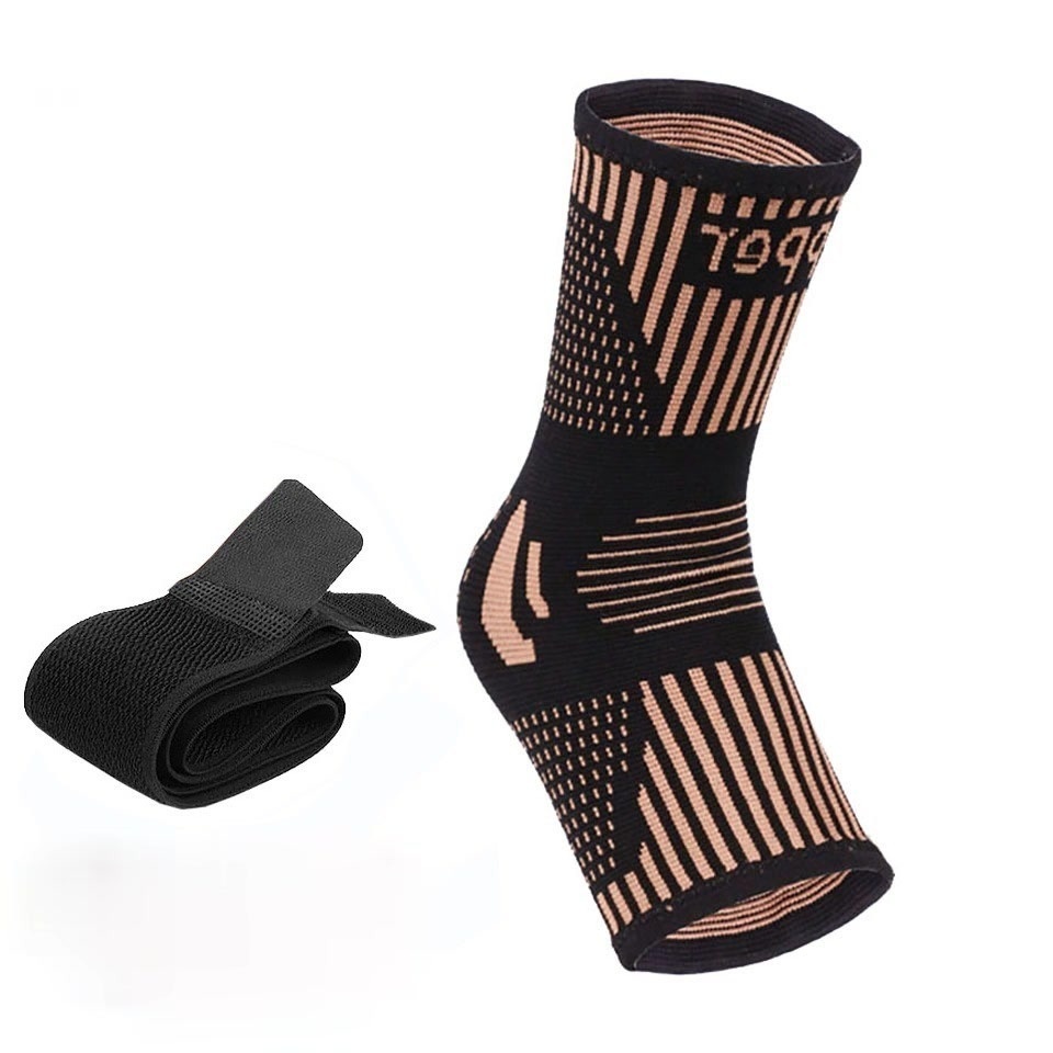 Jual Copper Compression Ankle Support Sleeve for Achilles Tendonitis ...