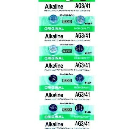 Jual Baterai Battery batre jam tangan kalkulator AG3/LR41/SR41 alkaline | Shopee Indonesia