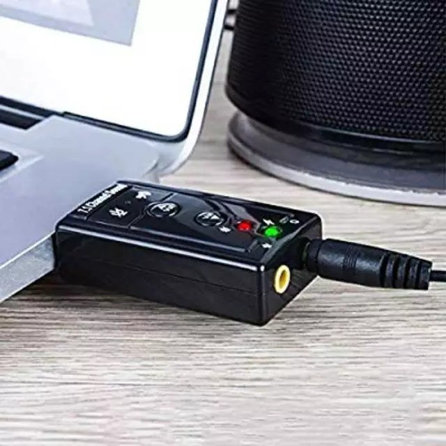Jual USB Sound Card Adapter 7.1 Channel External Soundcard Mic Speaker Audio Headset Microphone ...