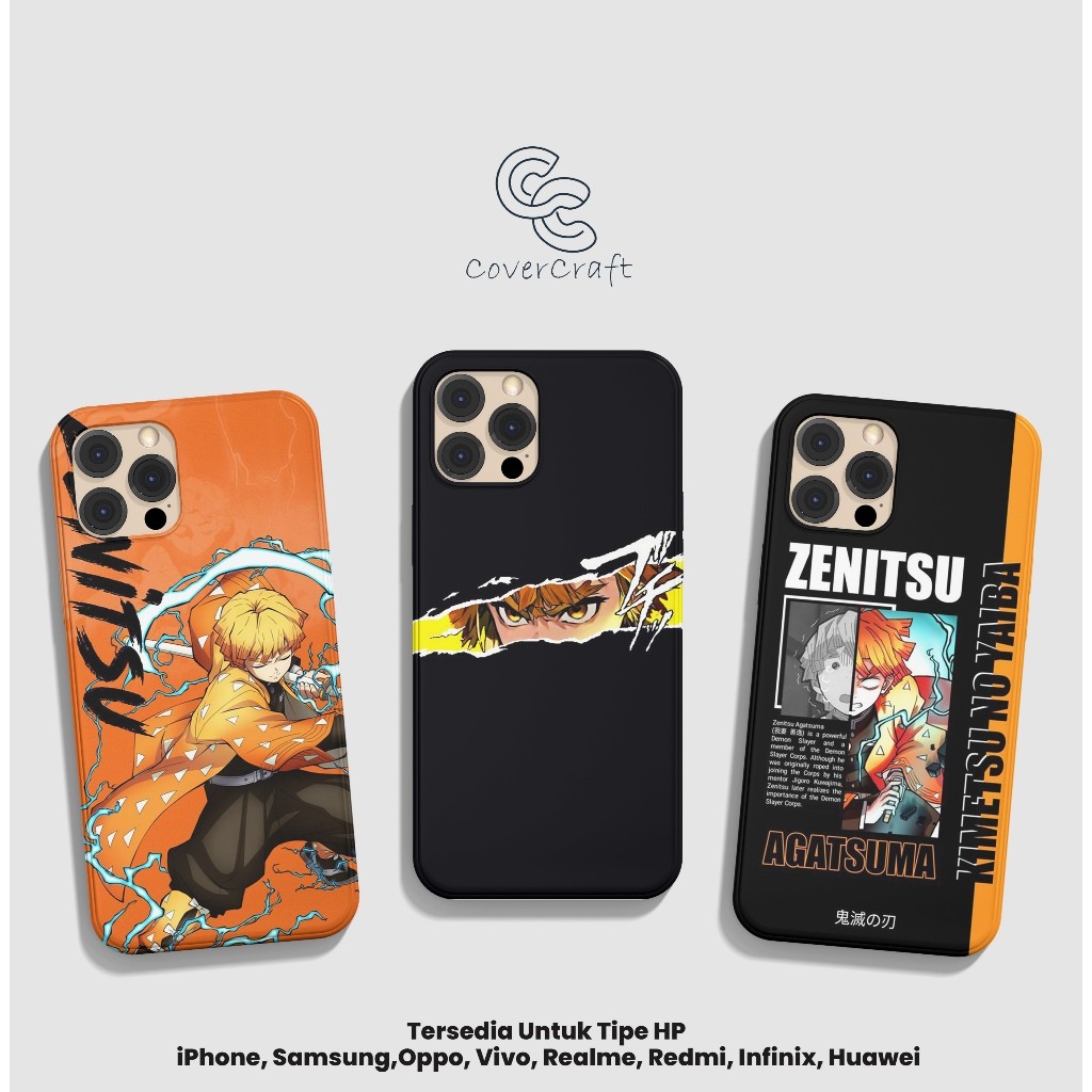 Jual Covercraft Zenitsu Agatsuma Demon Slayer painting Soft Case / Case ...