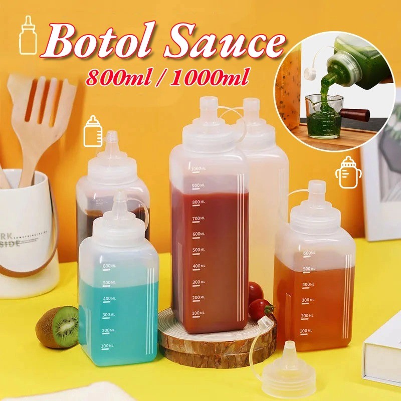 Jual Botol Sauce 800ml / 1000ml Botol Saus Saos Botol Mayones Botol ...