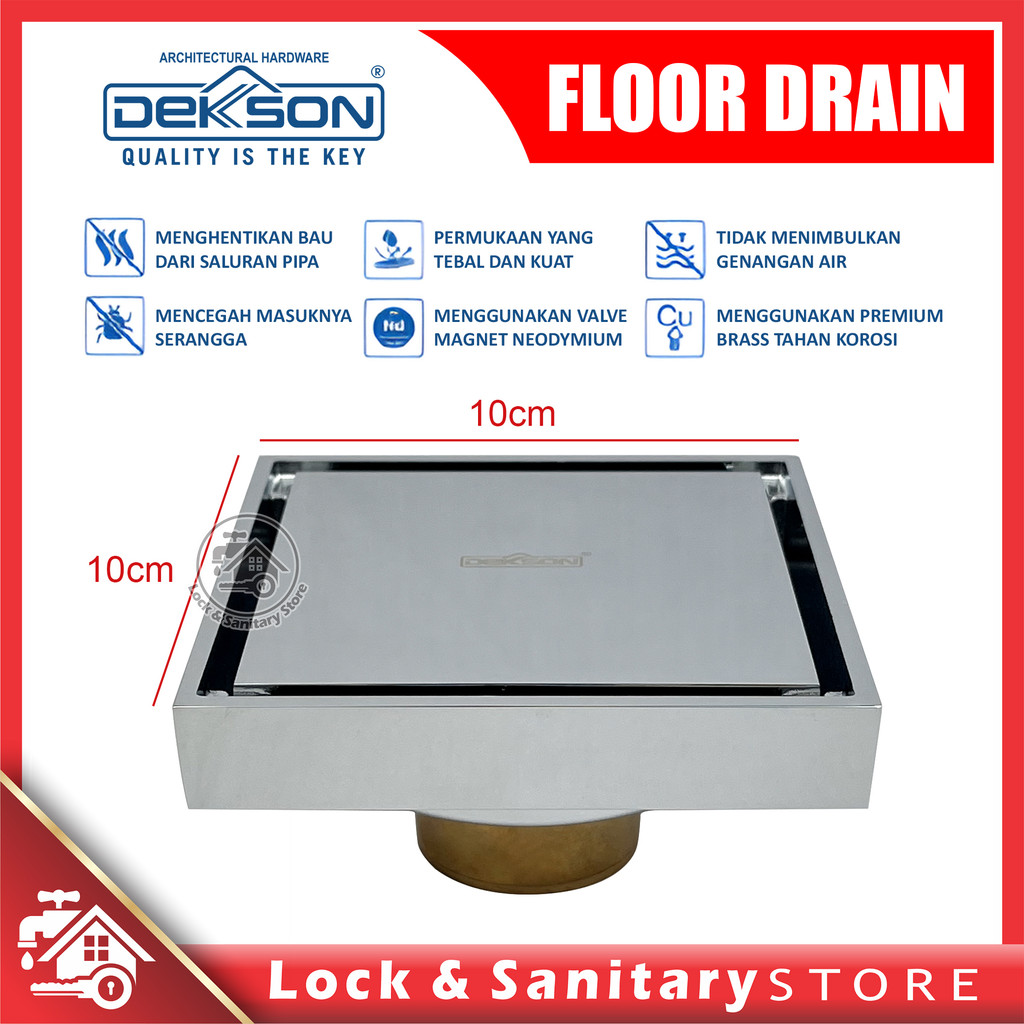 Jual FLOOR DRAIN DEKKSON FD 7710 BR CP GM MB Saringan Got Air Selokan ...