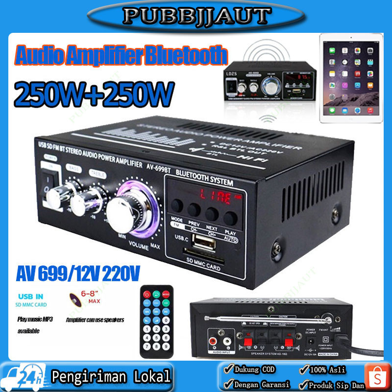 Jual Amplifier AV-699 Bluetooth EQ Audio Amplifier Karaoke Home Theater ...