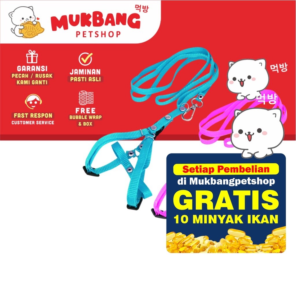 Jual Tali Tuntun Kucing Harness Y Tali Kucing Musang Otter | Shopee ...