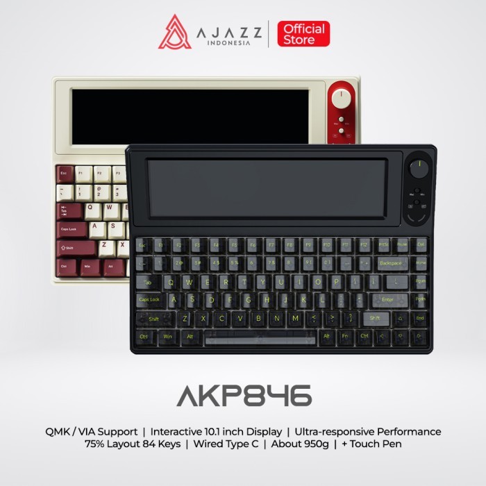 Jual Ajazz AKP846 Mechanical Keyboard Wired Support QMK - VIA ...