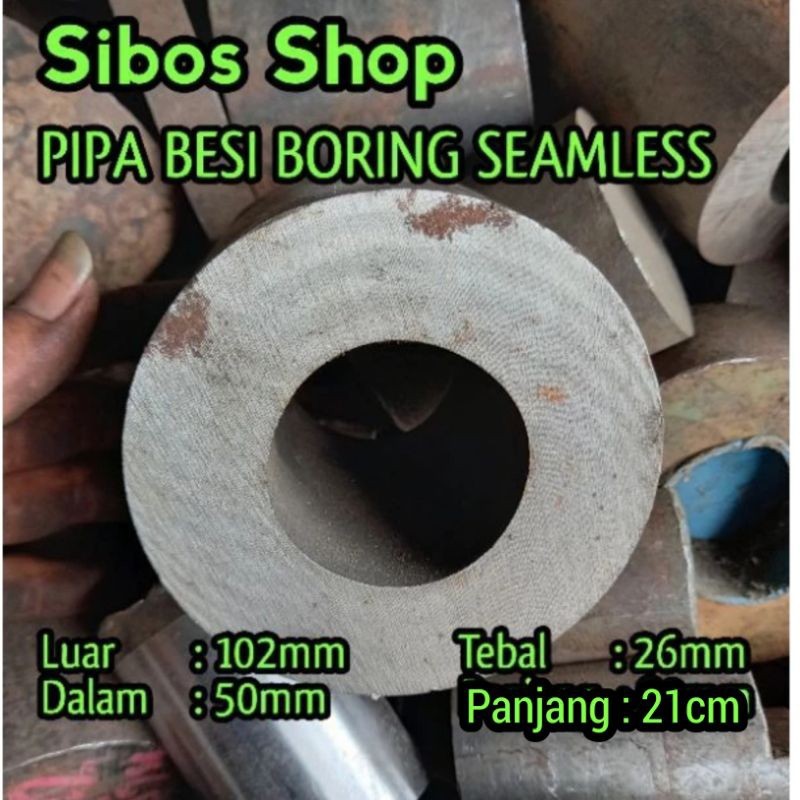 Jual Pipa Besi Boring Seamless 4 inchi | OD 102mm ID 50mm Tebal 26mm ...