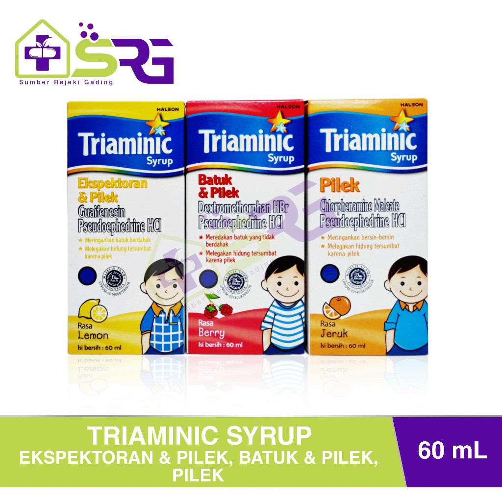 Jual Triaminic Syrup All Varian 60 mL Obat Batuk Flu Anak Demam Bersin ...
