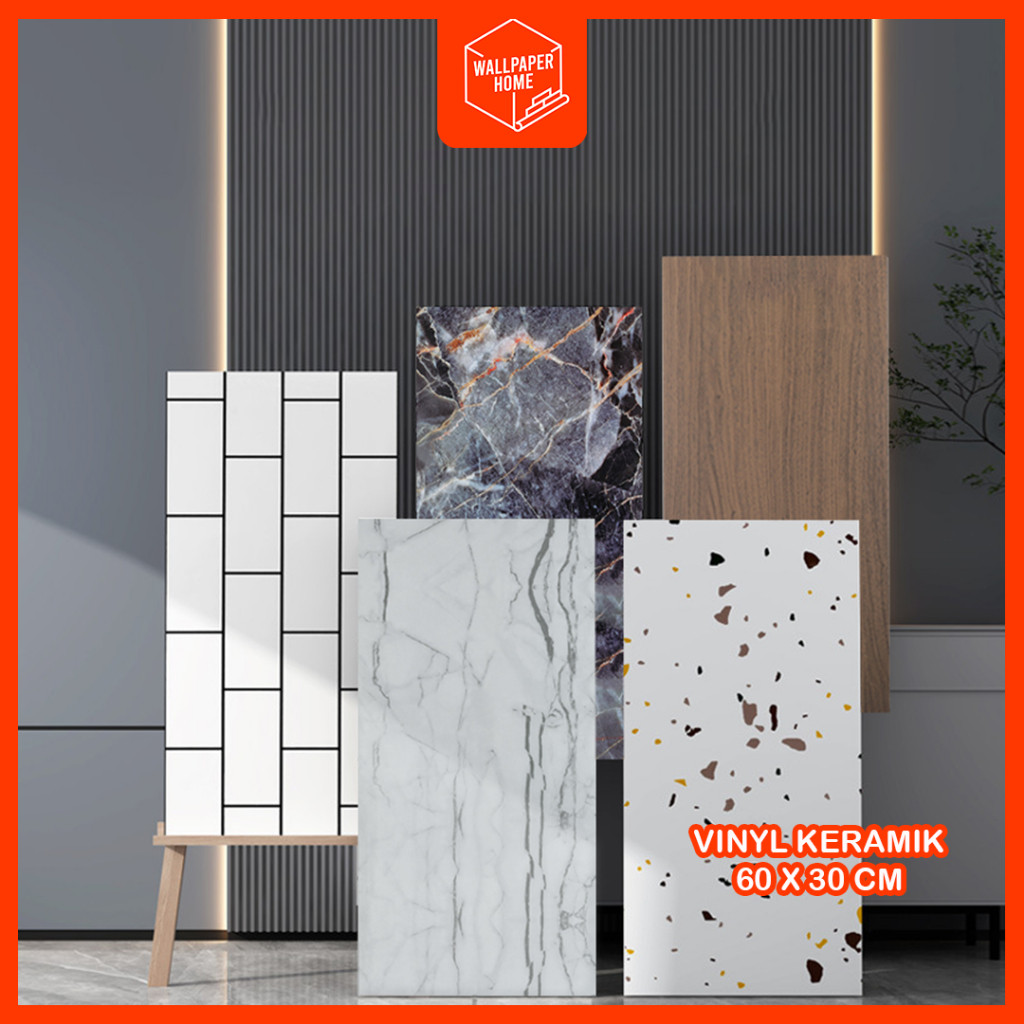 Jual Wallpaper dinding Vinyl Marble 30 x 60 cm 0,3cm / Vinyl Marbel ...