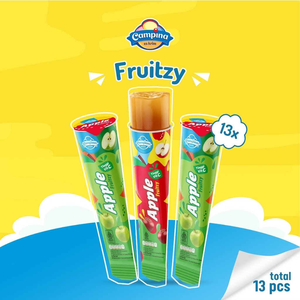 Jual Campina Fruitzy Apple - Es Krim | Shopee Indonesia