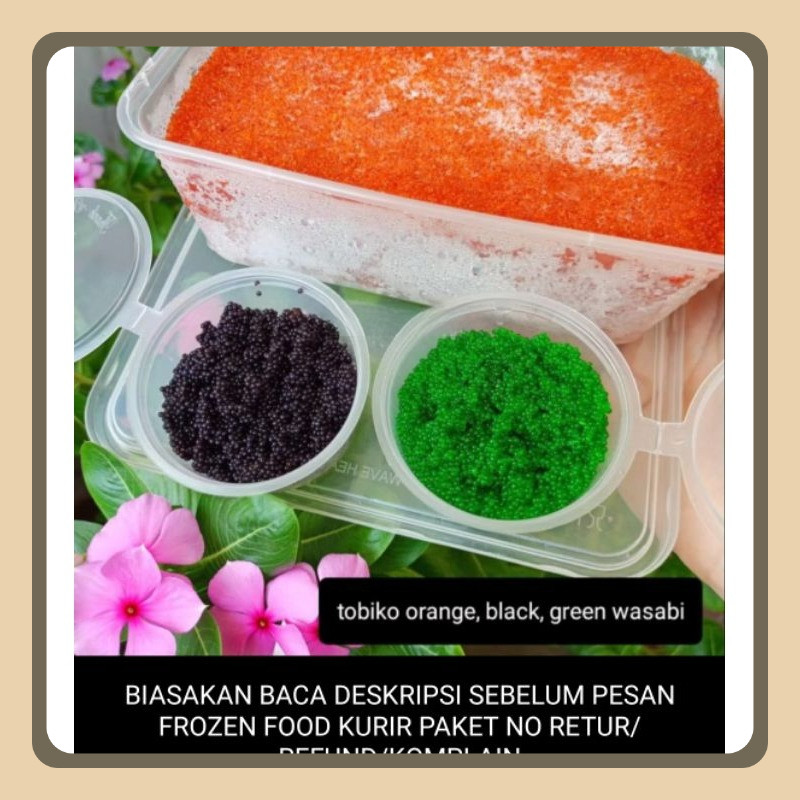 Jual [ 45 Gr / 150 Gr ] Tobiko Orange Flying Fish Roe Telur Ikan Sushi ...