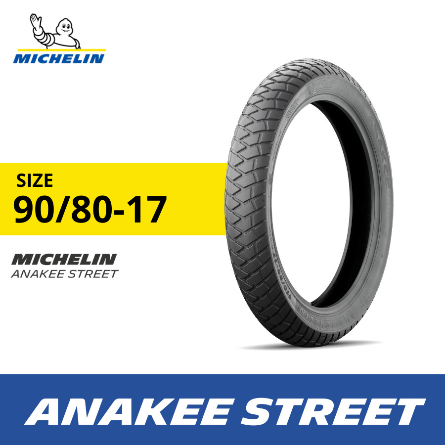 Jual Michelin Ban Motor Anakee Street 90-80 Ring 17 - Ban Tubeless ...
