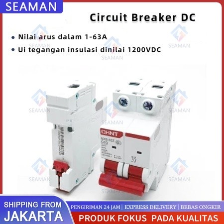 Jual MCB DC 2P 10A 16A 20A 32A 40A 50A 63A 500V Circuit Breaker DC PV ...