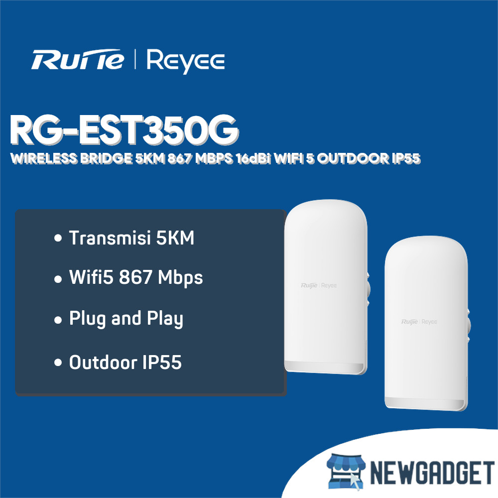 Jual RUIJIE REYEE RG-EST350G WIRELESS BRIDGE 5KM 867 MBPS 16DBI WIFI 5 ...