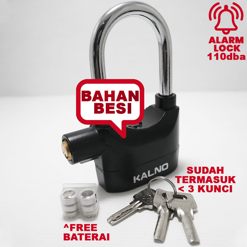 Jual Gembok Alarm Anti Maling - Ring Panjang - Ring Pendek - Ring 2 In ...
