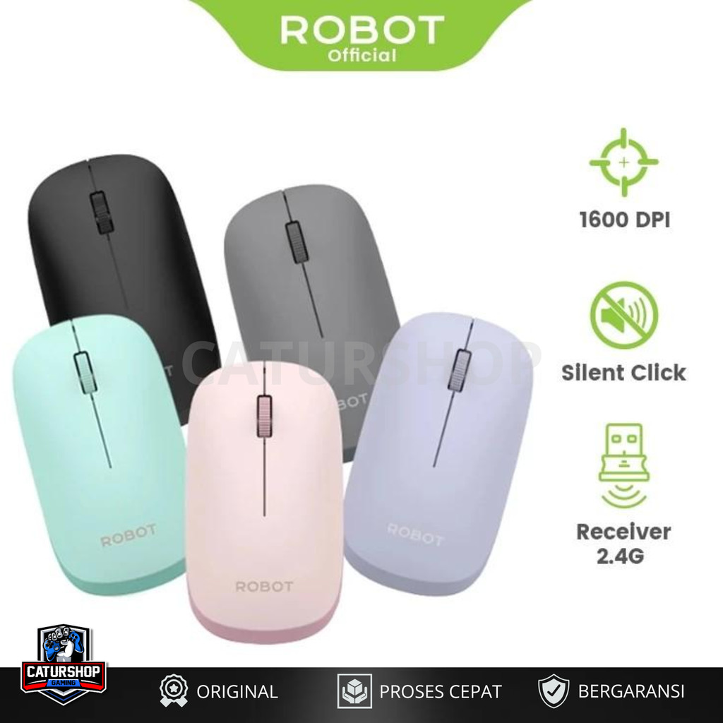 Jual ROBOT Mouse M390 Wireless Computer Mouse Bluetooth Wifi Dual ...