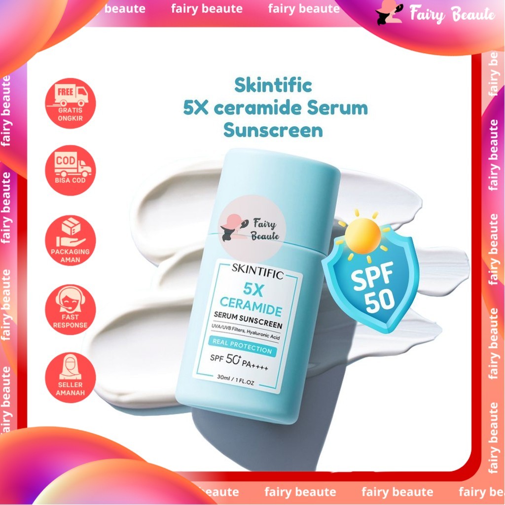 Jual Skintific Scintific 5X Ceramide Serum Sunscreen SPF50 PA ...