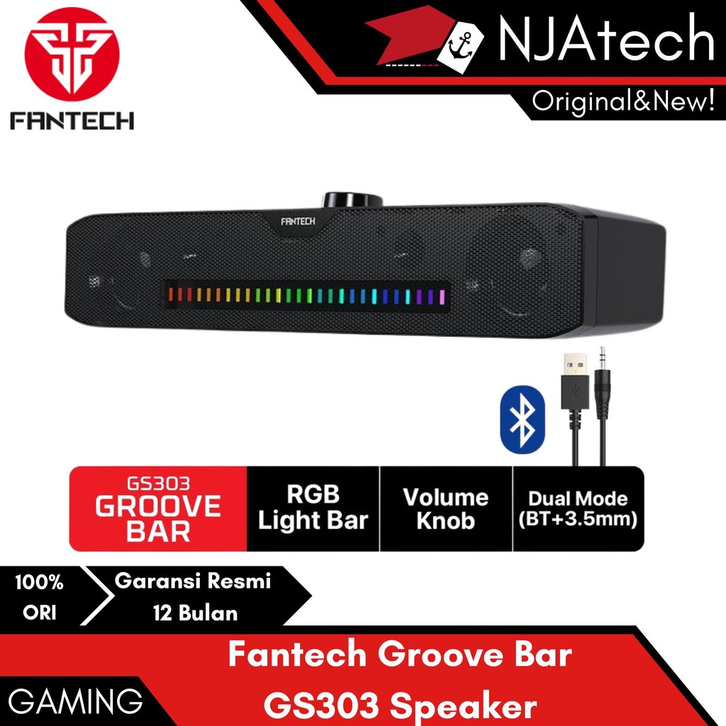 Jual Fantech Speaker Gaming Bluetooth GROOVE BAR GS303 RGB Minimalist ...