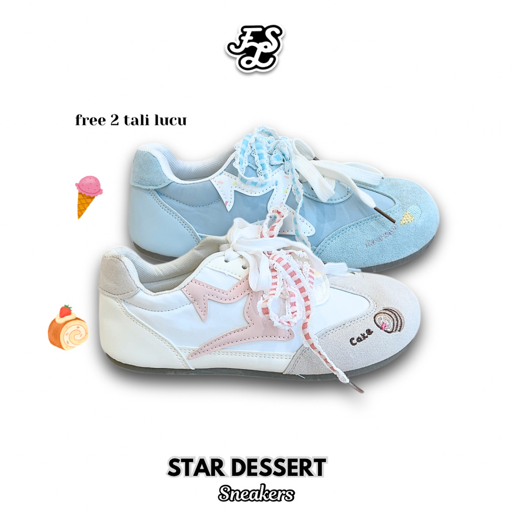 Jual LUMMYSHOP Star Dessert Sneakers Wanita Sepatu Casual Ice Cream ...