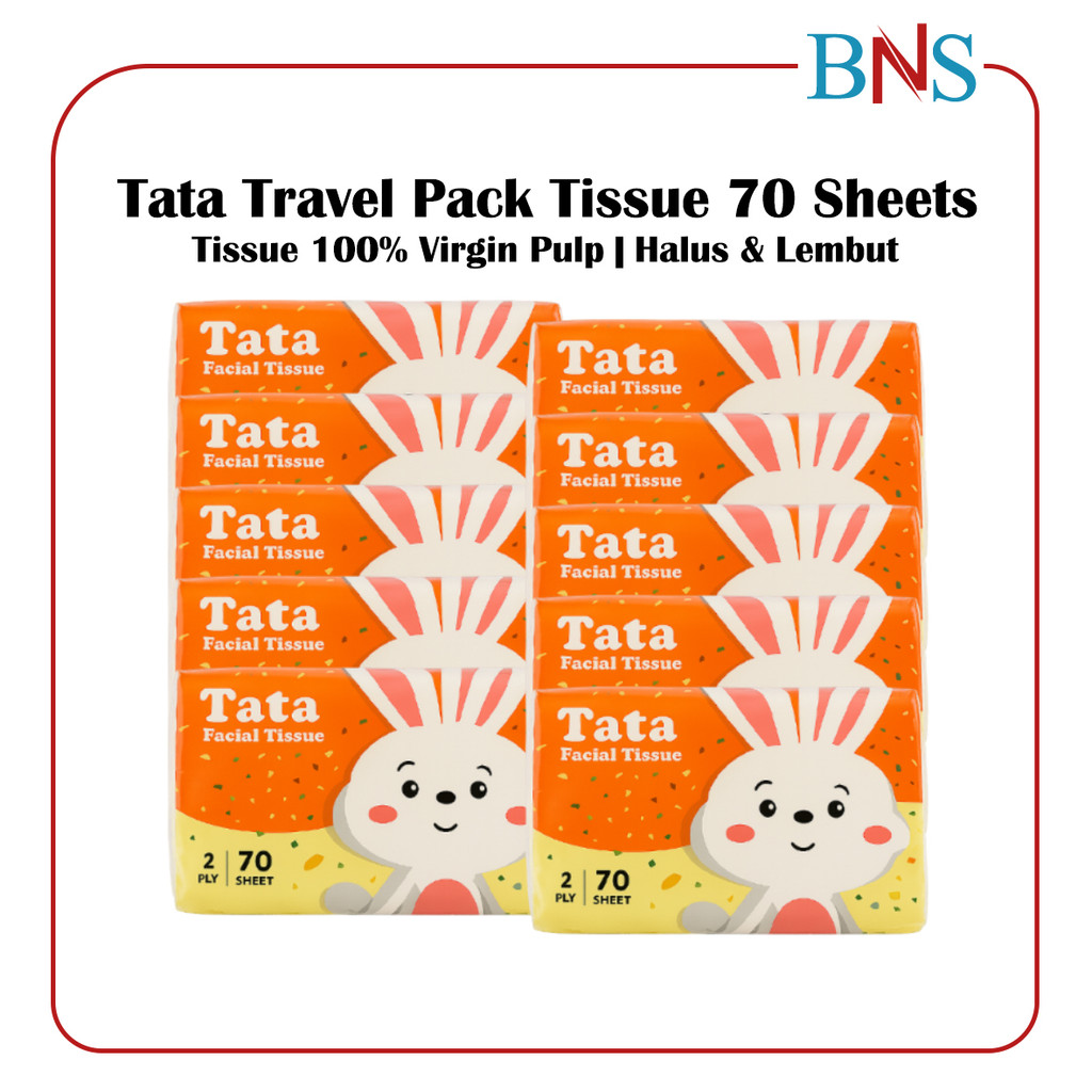 Jual Tata Travel Pack Tissue 70 Sheets - 10 Pack | Shopee Indonesia