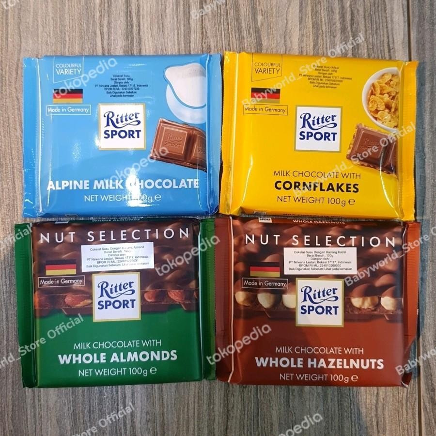 Jual Ritter Sport Coklat Import 100gr Varian Alpine Milk Chocolate ...