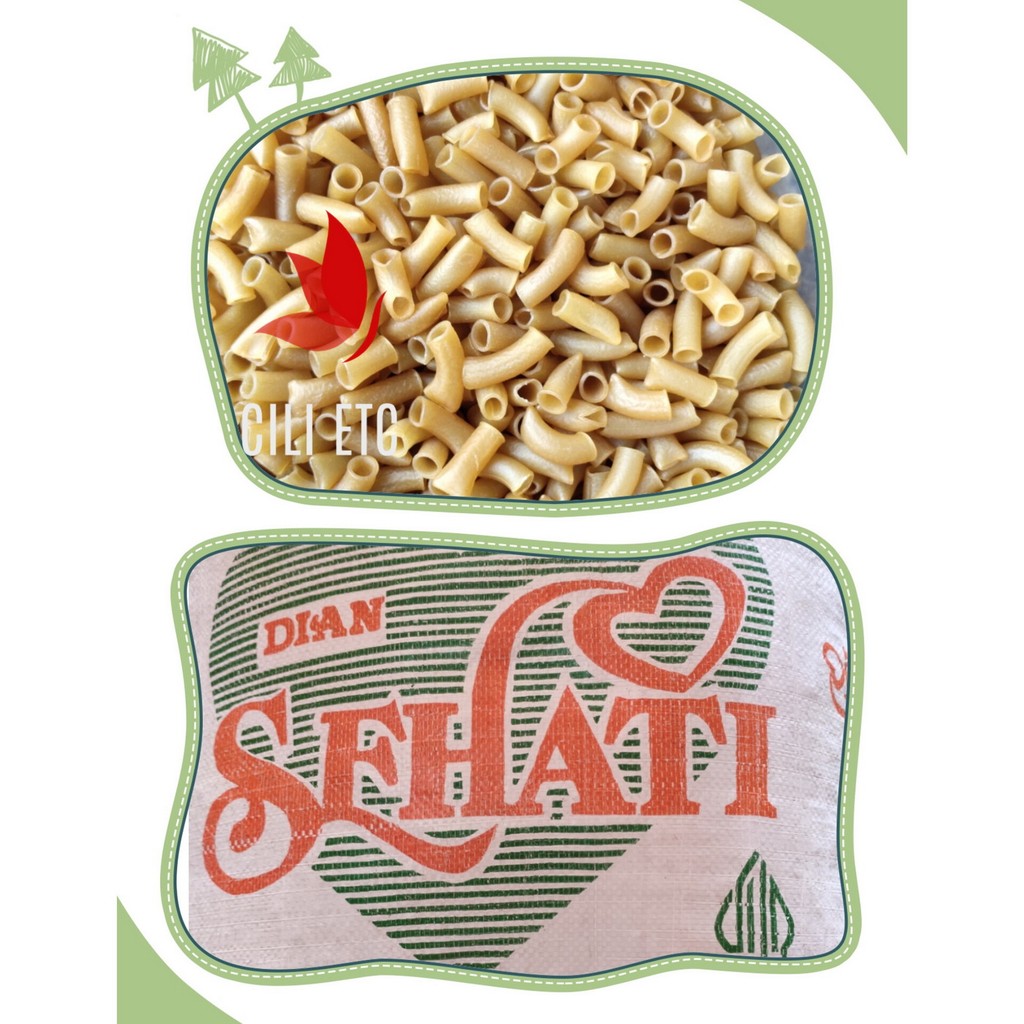 Jual [1kg] Makaroni Mentah Los Repack Seblak Sehati Dian Macaroni ...