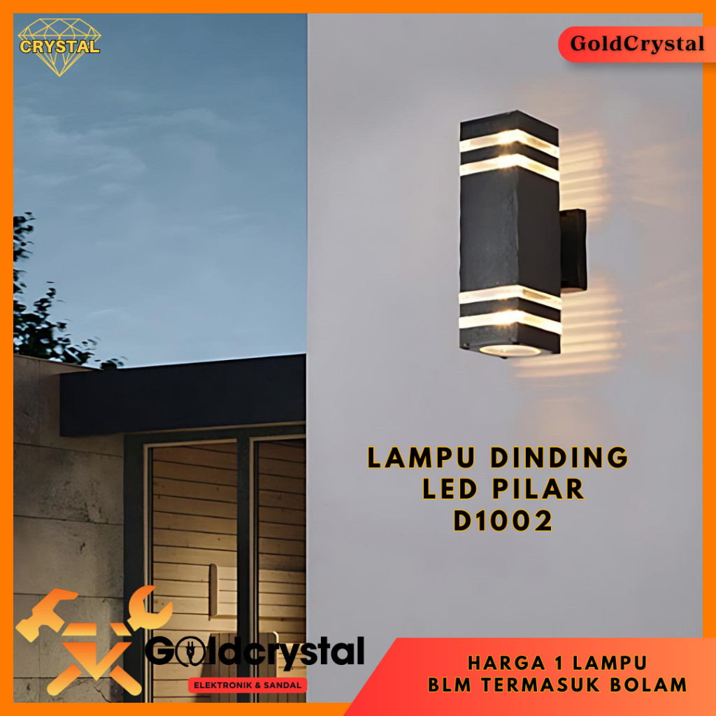Jual Lampu Dinding 2 Arah Kotak LED Pilar Lampu Hias Taman Lampu ...