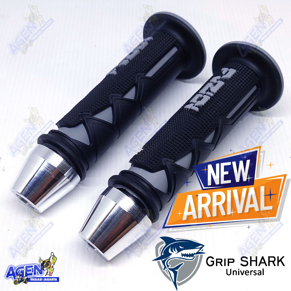 Jual Handgrip Motor Model Shark + Jalu Stang Chrome Sarung Gas Motor ...